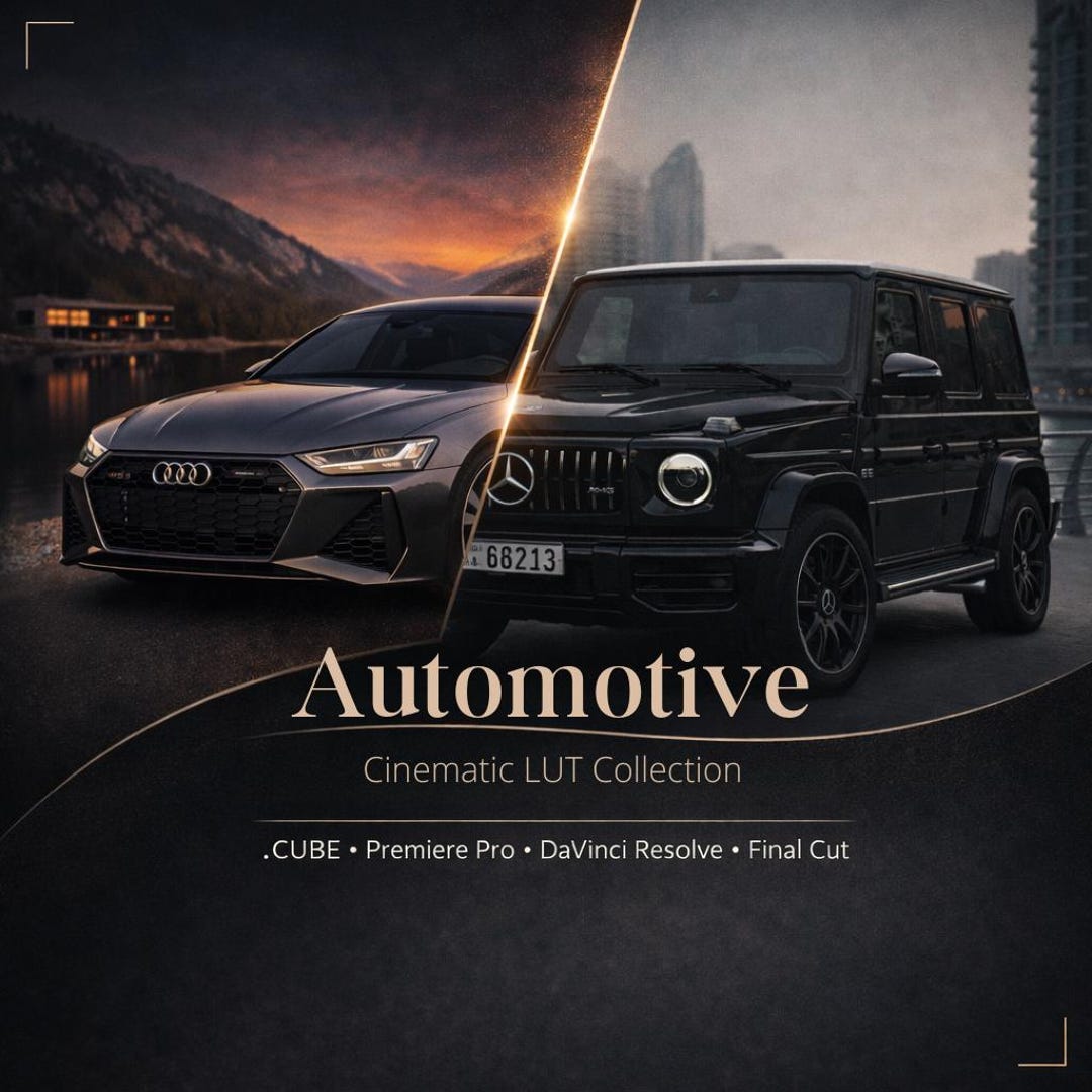 Automotive Cinematic Luts | Sony S-log3 .CUBE Color Grading Pack - Etsy