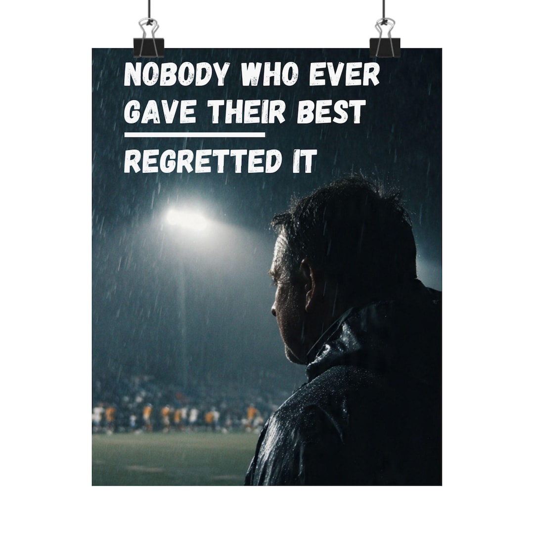 Motivational Coach Poster Matte Vertical Poster | Sports Inspiration ...