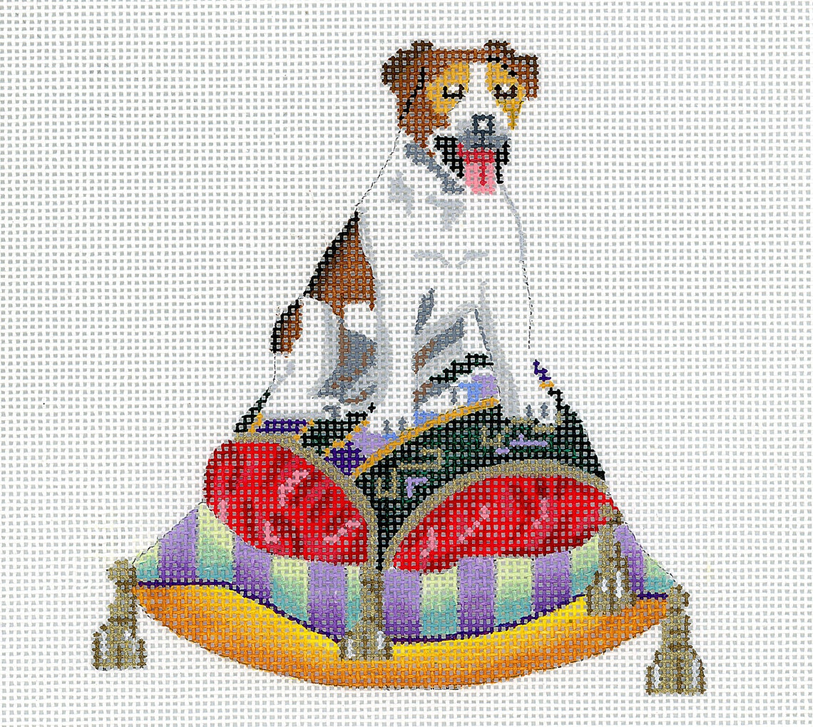 Hand Painted Needlepoint Dog Canvas Jack Russell Terrier | Etsy