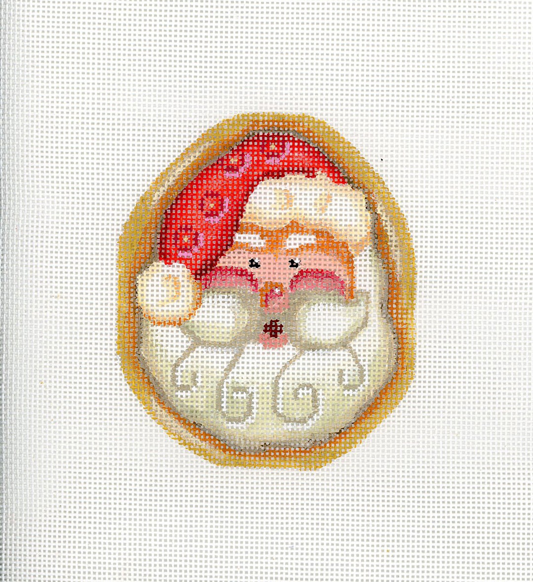 Santa Needlepoint / Painted Needlepoint / Hand Painted Santa Canvas ...