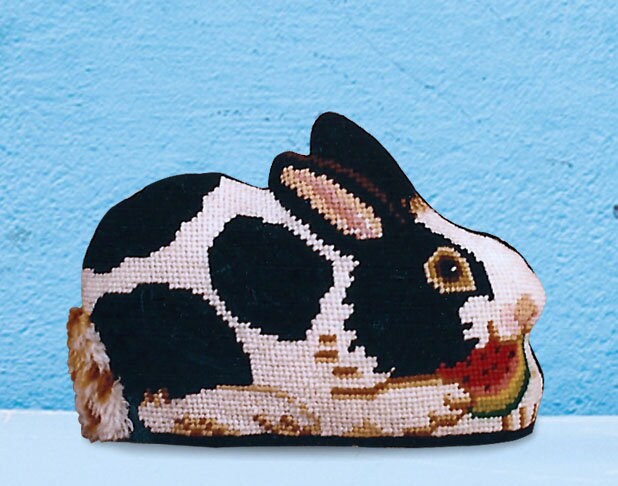 Needlepoint Handpainted Bunny Canvas - Baby Bunny Front, Back and ...