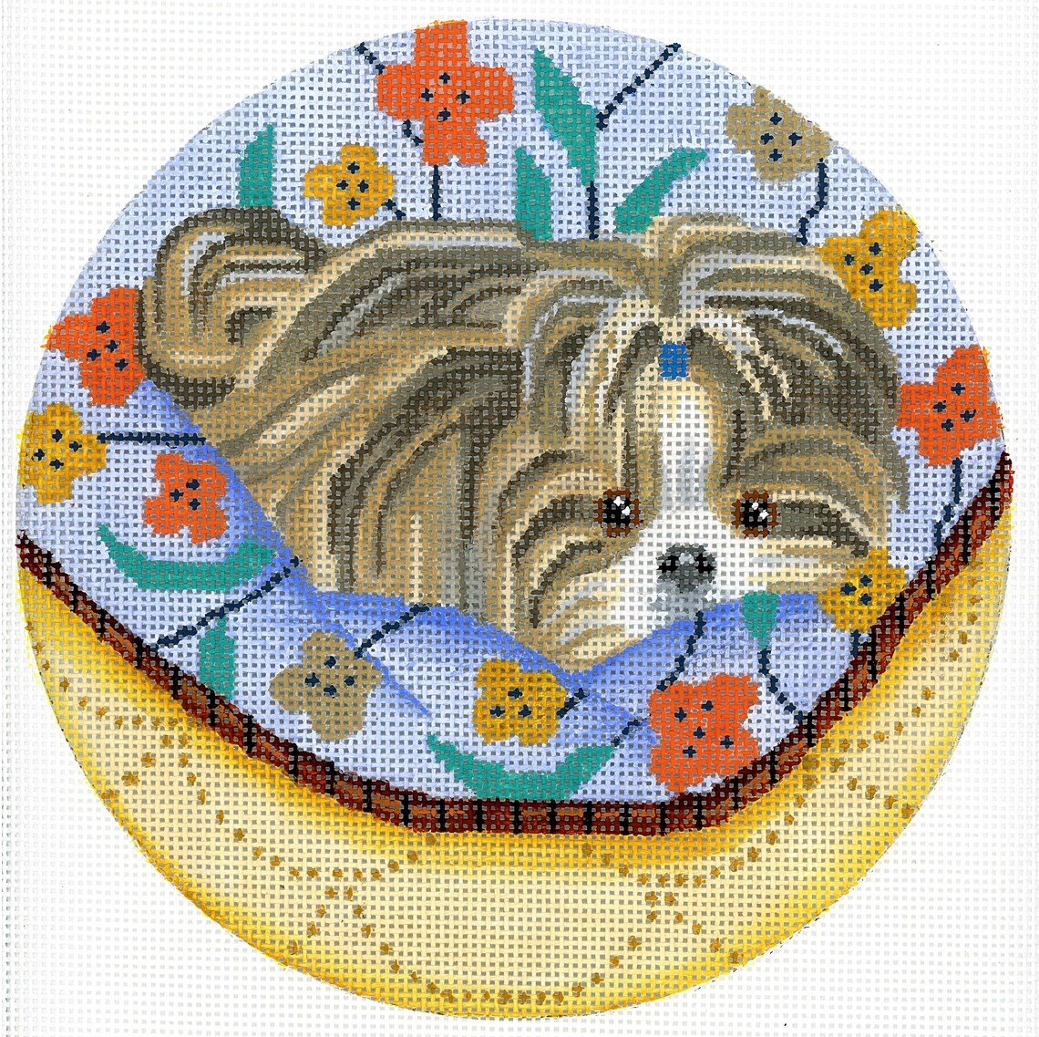 Dog Needlepoint Canvas/hand Painted Needlepoint - Etsy