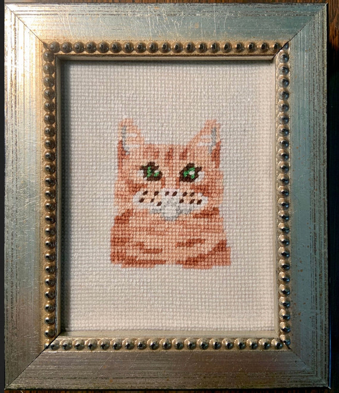 Cat Needlepoint Canvas/hand Painted Needlepoint Canvas/tiny | Etsy
