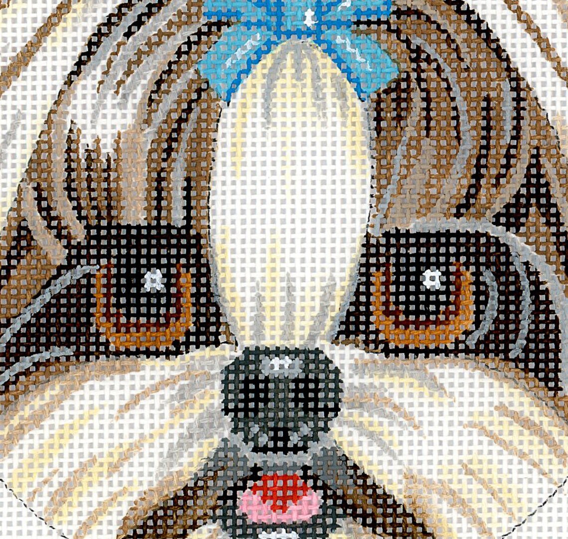 Hand Painted Needlepoint Dog Canvas Shih Tzu Face Purse - Etsy