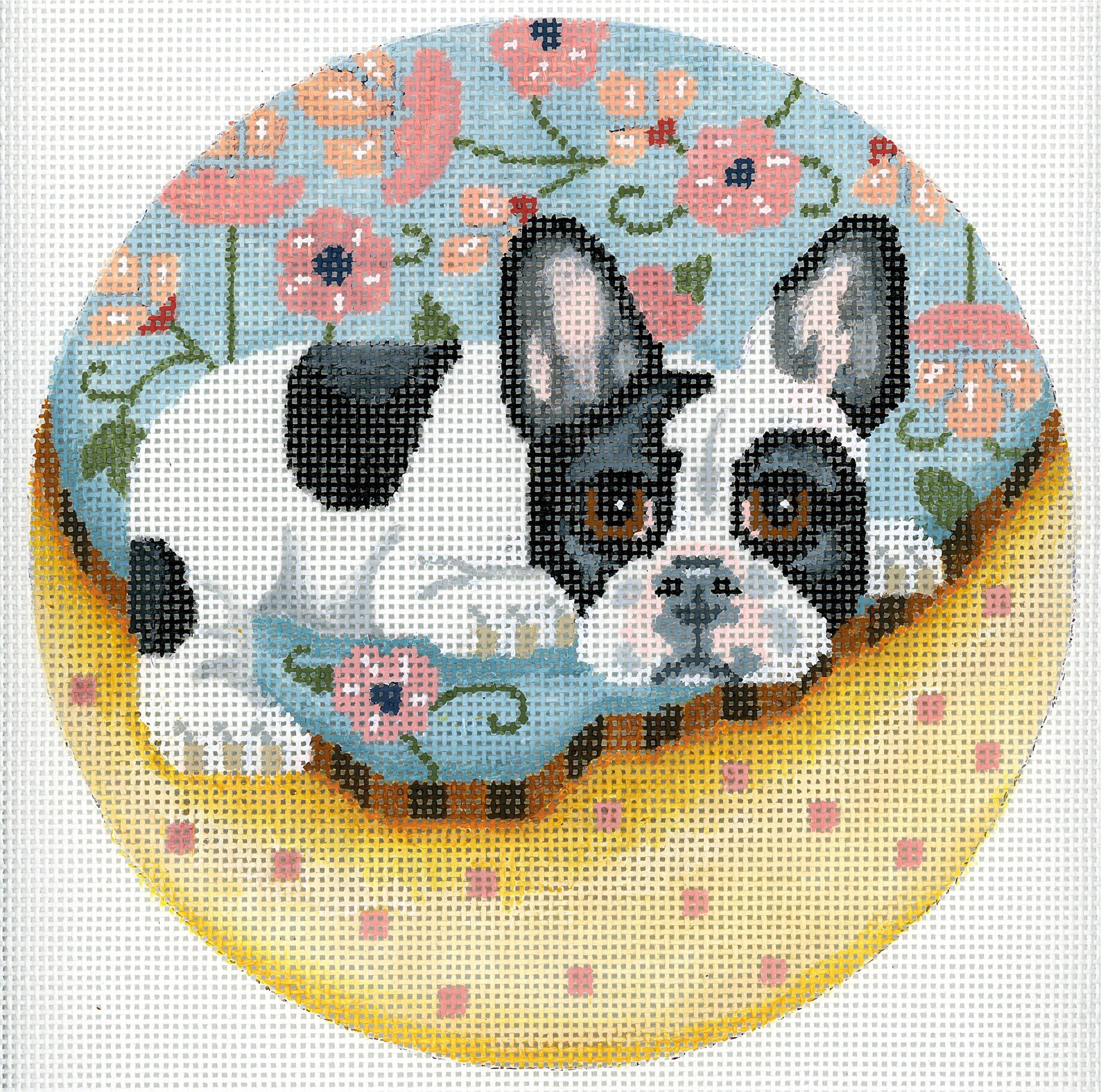 Dog Needlepoint Canvas/hand Painted Needlepoint Canvas/french - Etsy