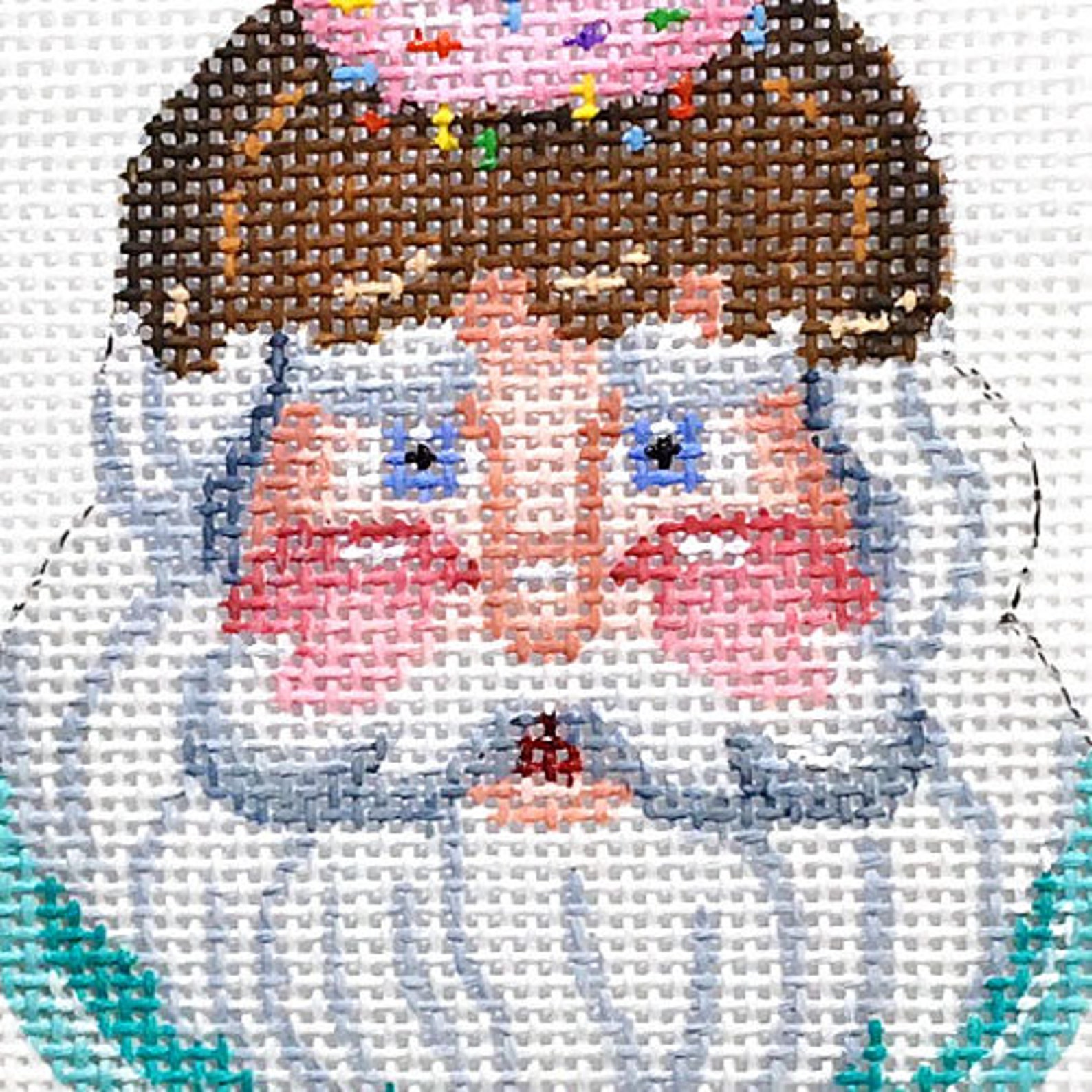 Santa Needlepoint Canvas / Painted Needlepoint / Santa - Etsy