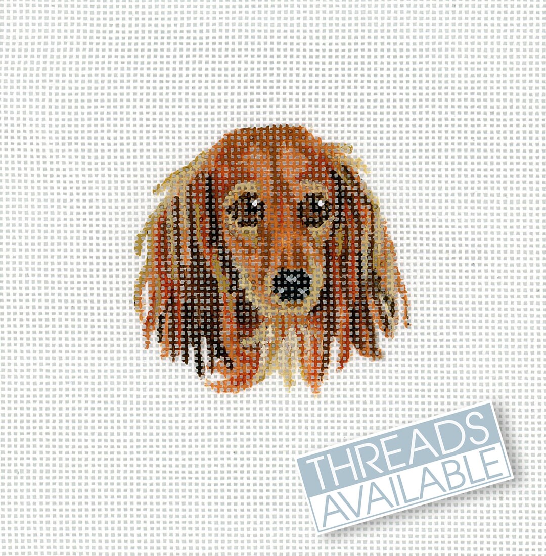 Dog Needlepoint Canvas/hand Painted Needlepoint Canvas/tiny Dachshund ...