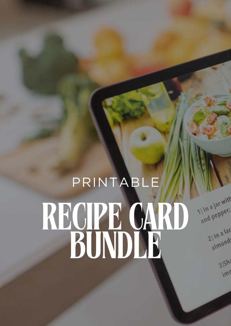 Food/recipe Card Bundle (printable) - Etsy