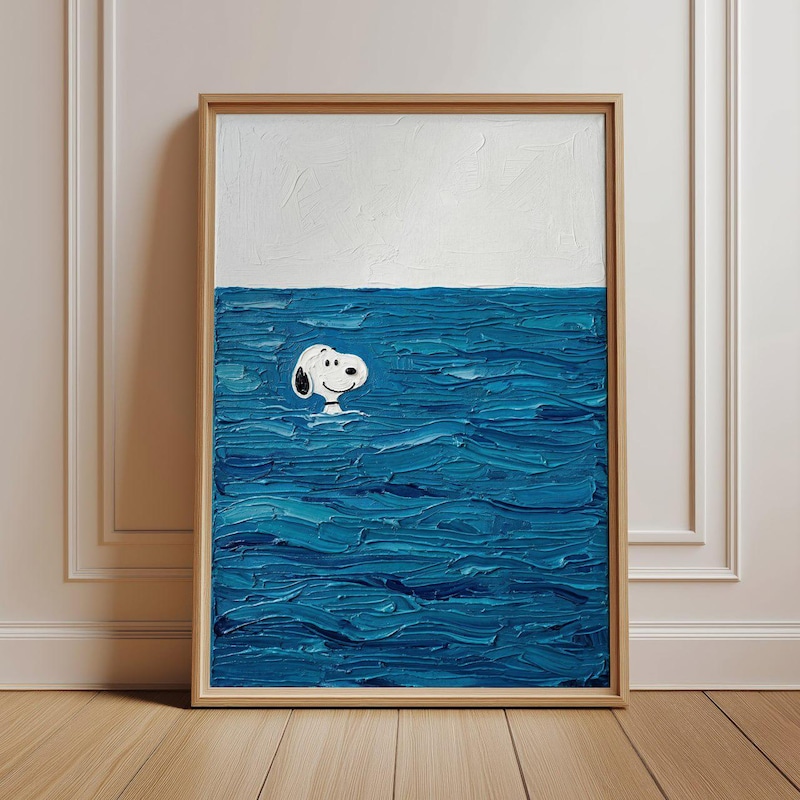 Snoopy Art 8x10 - Etsy