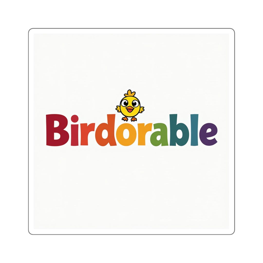 Birdorable Rainbow Logo Sticker | Glossy Vinyl Decal - Etsy