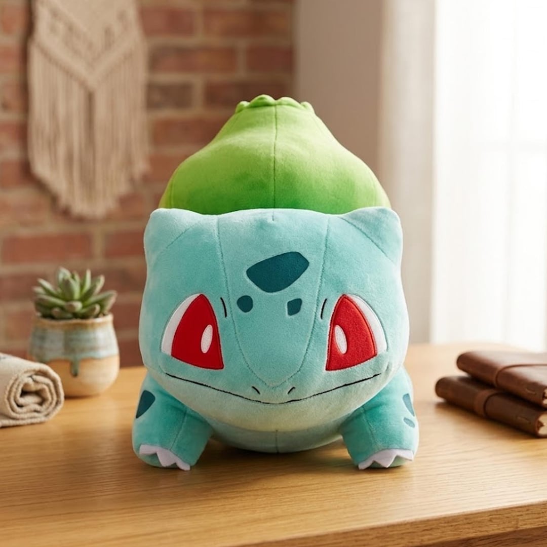 Bulbasaur Inspired Plush Toy Plant Monster Plushie – Cute Anime Plush ...