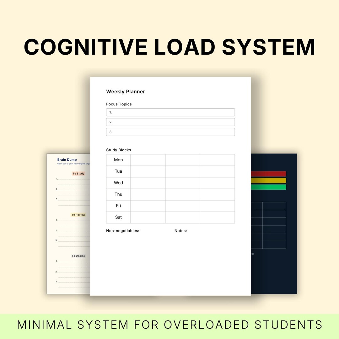Cognitive Load – A Weekly Planning System for Overloaded Students ...