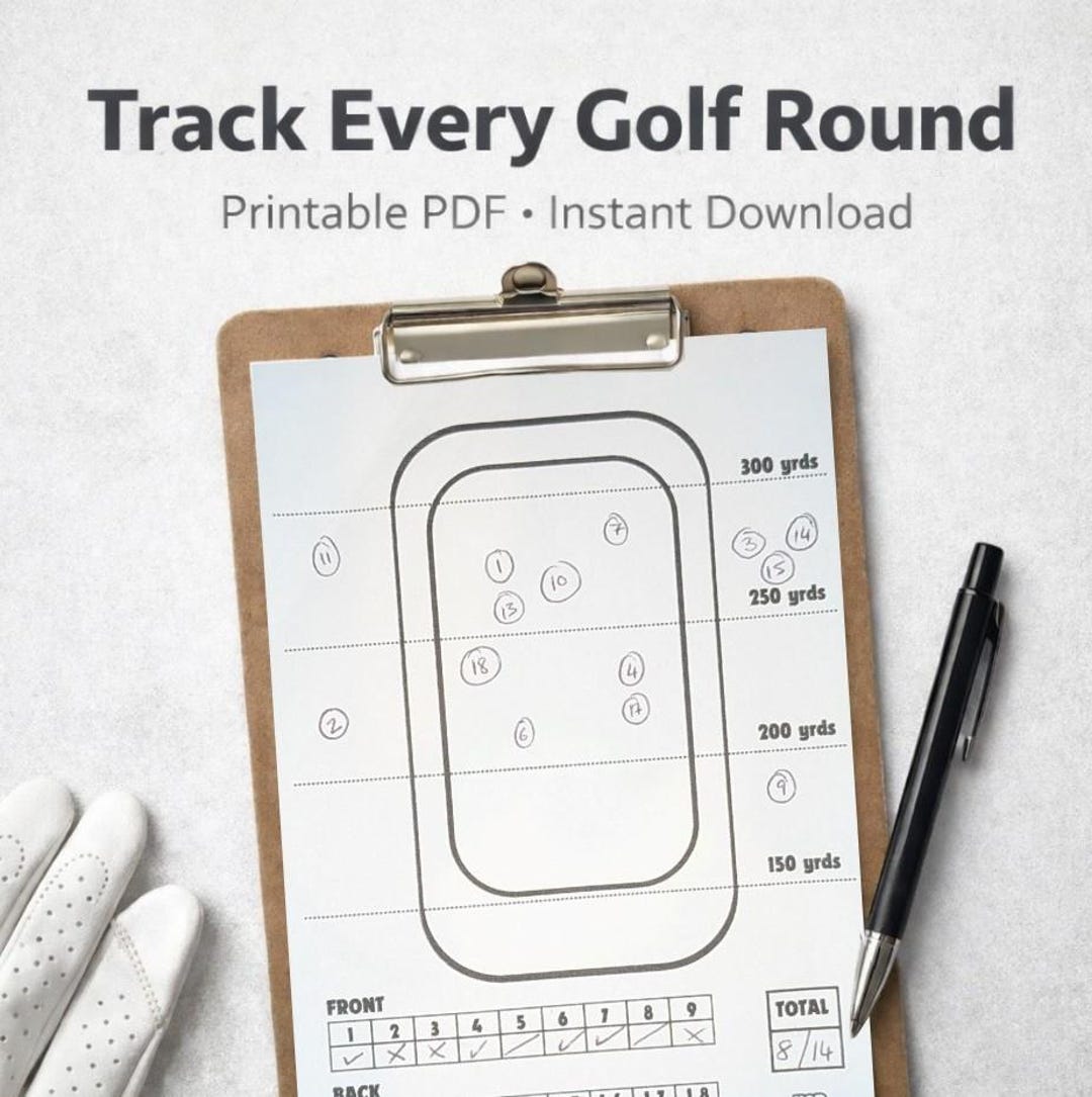 Printable Golf Shot Tracker - Etsy
