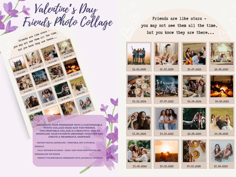 Personalized Photo Collage for Your Best Friend on Valentine's Day ...