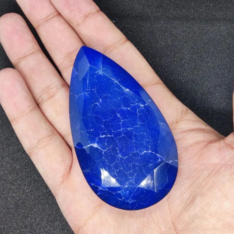 Buy Blue Sapphire Rough Pear Cut Loose Gemstone Natural AAA++ 300-400CT ...