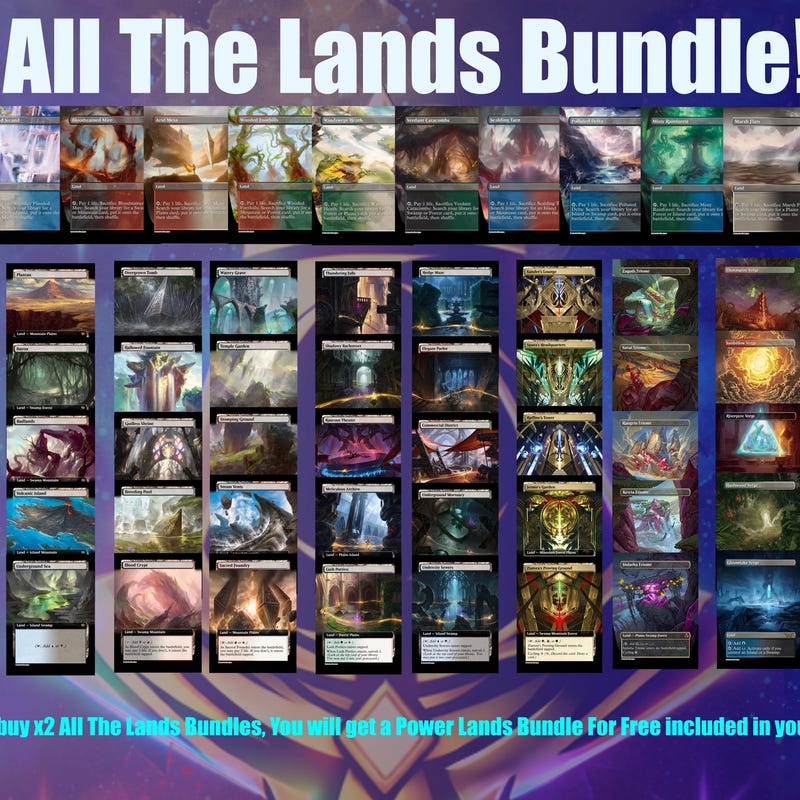 Mtg Edh Land Set - Etsy