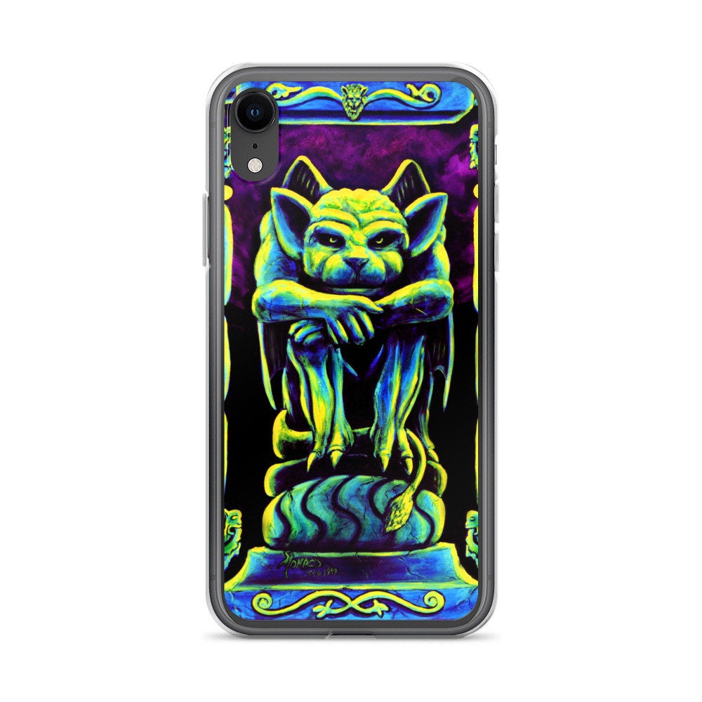 Gargoyle iPhone Case Goth Trippy Psychedelic Art ALL sizes by | Etsy