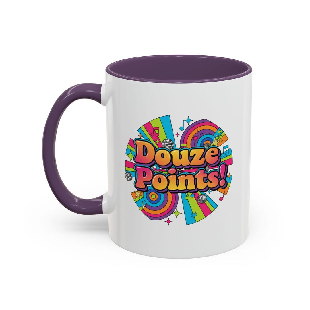 Douze Points! Retro Rainbow Design Accent Coffee Mug | 11oz 15oz - Etsy