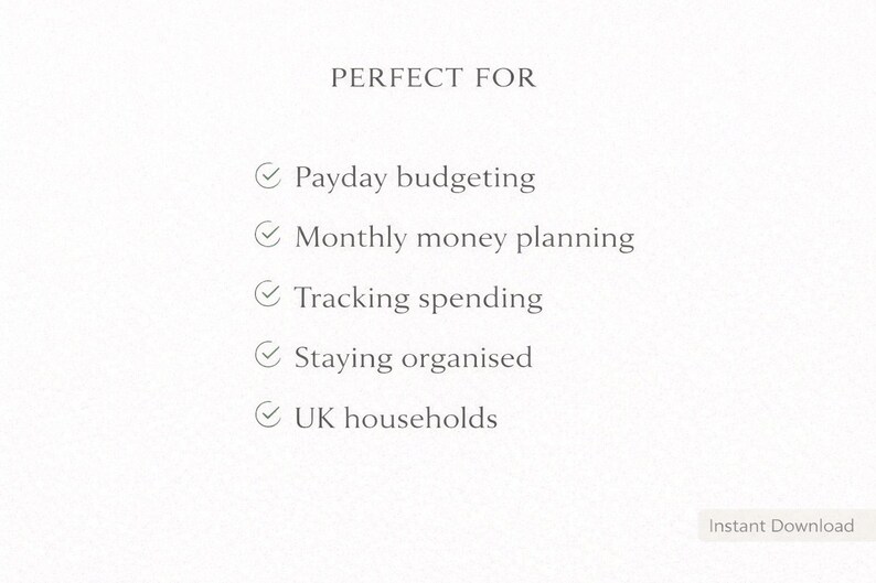 UK Monthly Budget Planner | Simple A4 Income & Expense Tracker (PDF) - Etsy