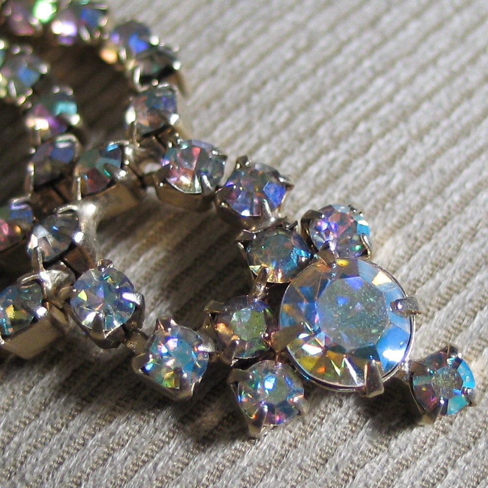 Vintage 1960s Sparkling Princess Aurora Borealis Rhinestone Necklace - Etsy