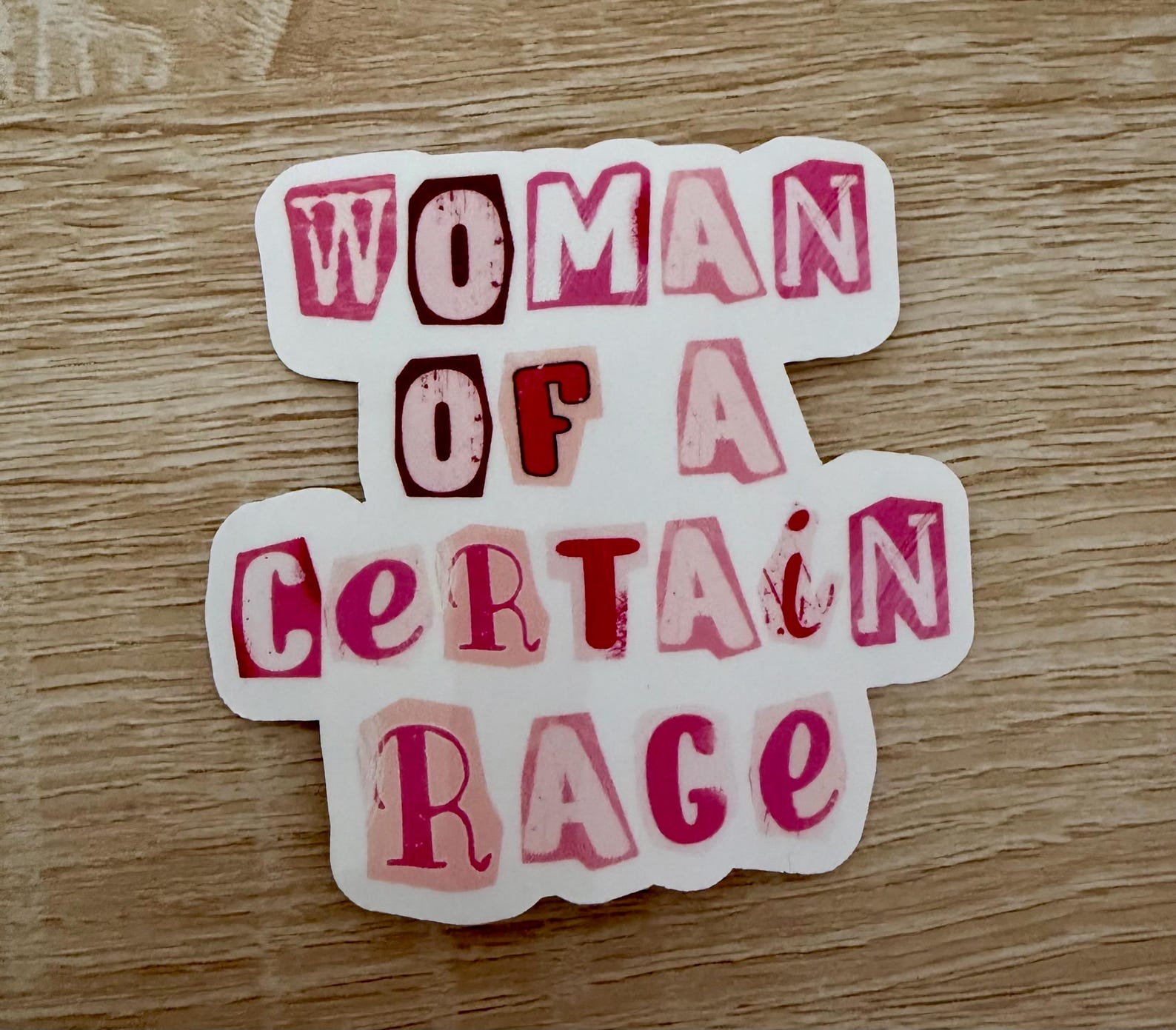 Woman of a Certain Rage Sticker - Funny Sarcastic Decal Inspirational ...