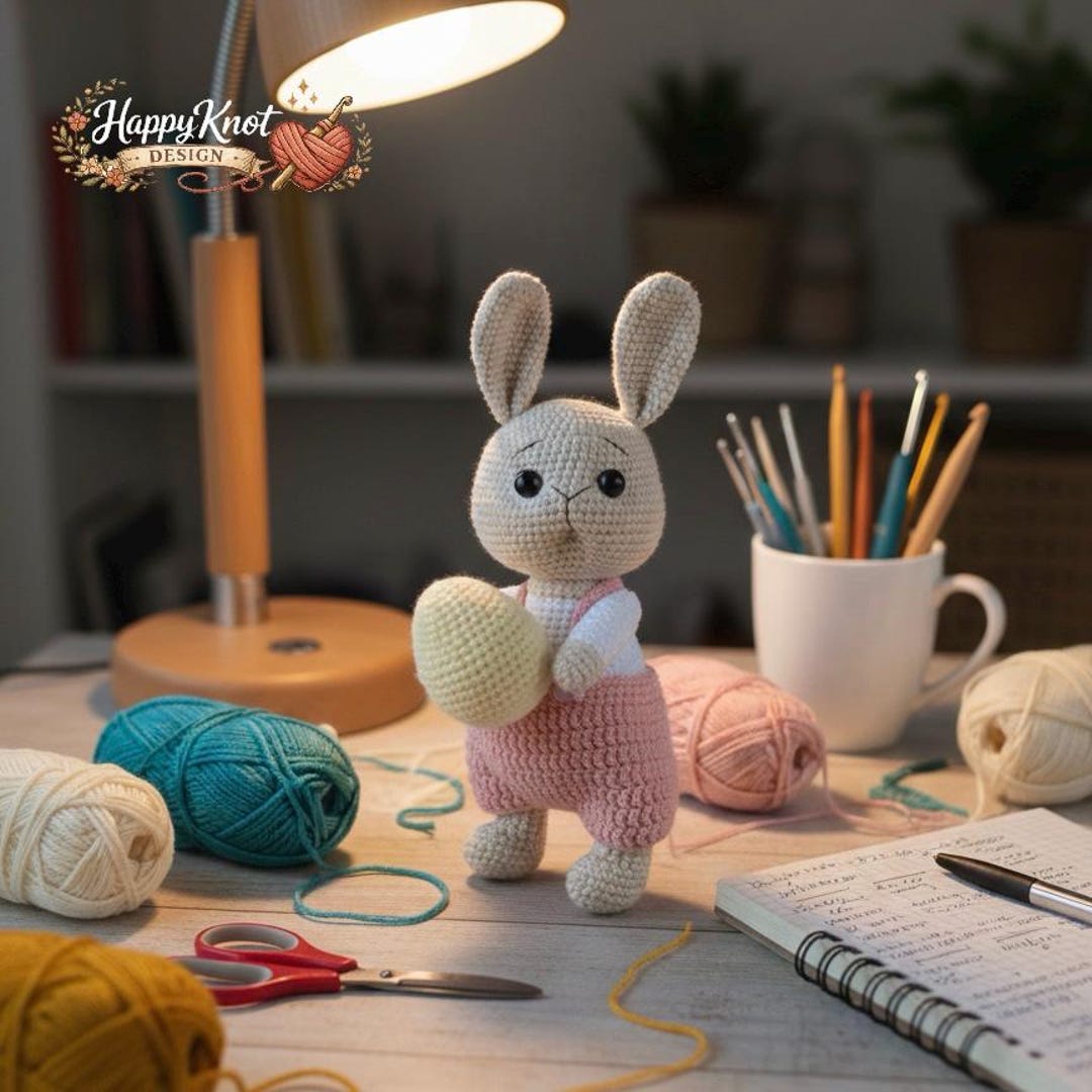 Amigurumi Rabbit Crochet Pattern - Easter Bunny With Egg - PDF Digital ...