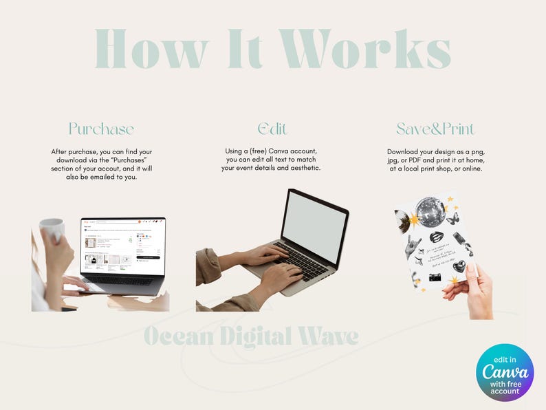 Y2K Invitation | Editable Canva Template | Front & Back Design - Etsy