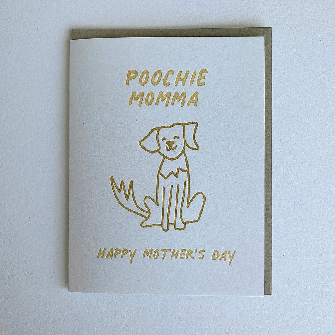Mother’s Day From Dog, Card for Dog Mom, Cards From Dogs, Poochie Momma ...