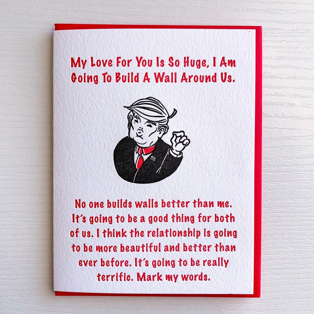 Trump Valentines Card, Valentine Gift for Him, Valentines Card for Her ...