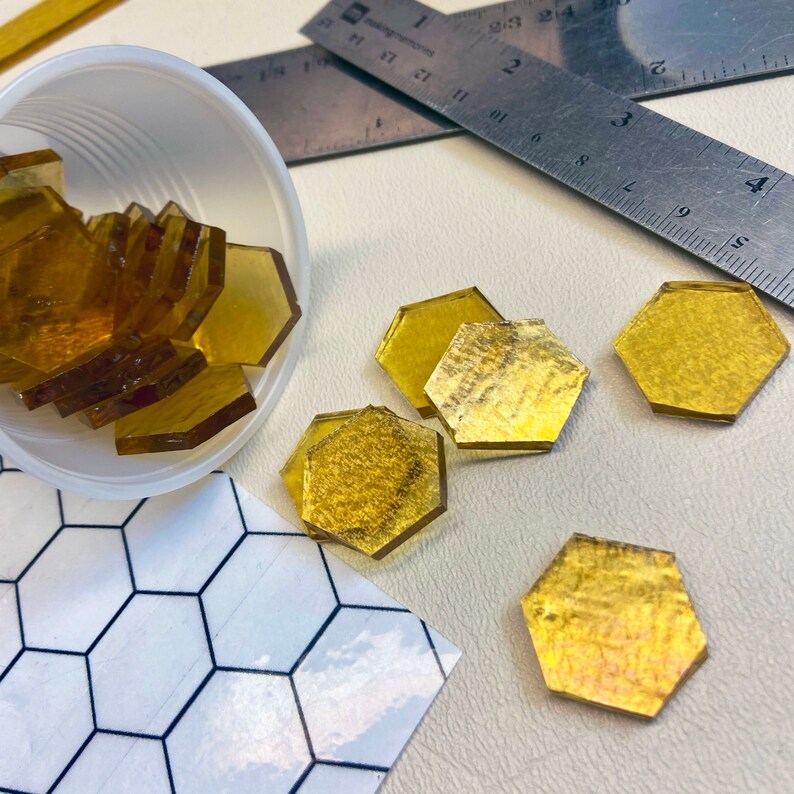 Honeycomb Art Glass Pendant Necklace: Sterling Silver Beekeeper Gift ...