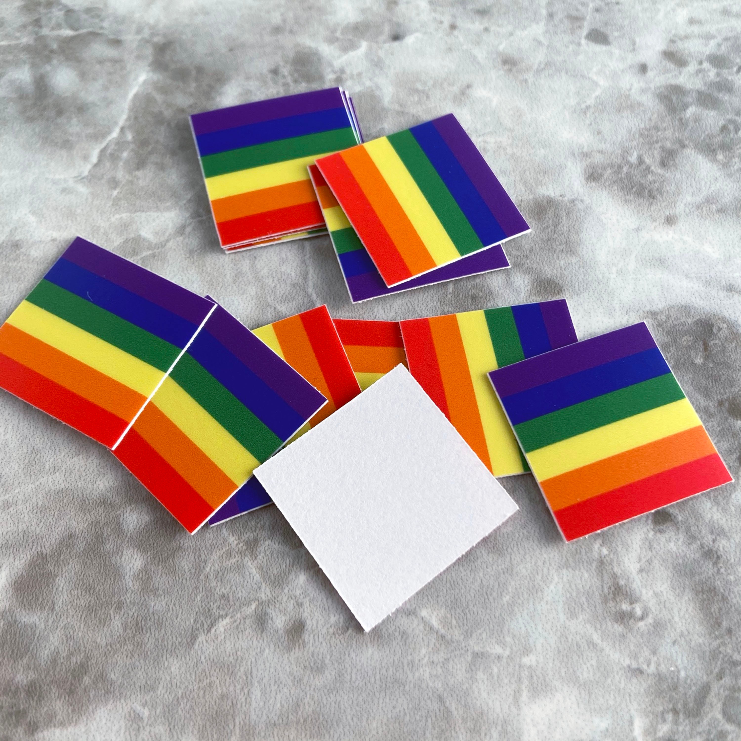 Rainbow Mini Pride Flag Sticker 1 x 1 Rainbow | Etsy