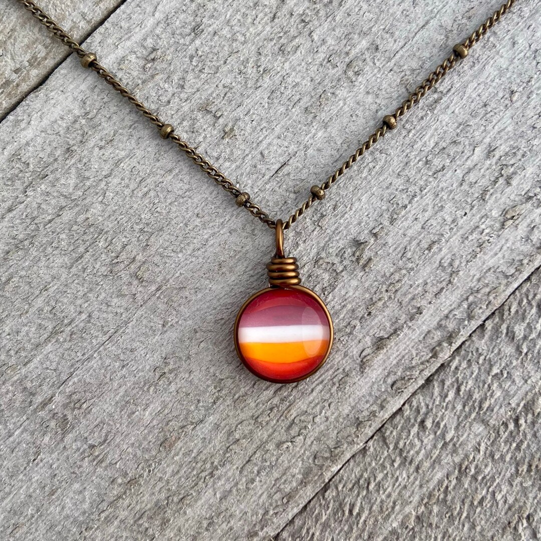 Lesbian Necklace Wlw Necklace Lesbian Jewelry Lesbian Pride Flag