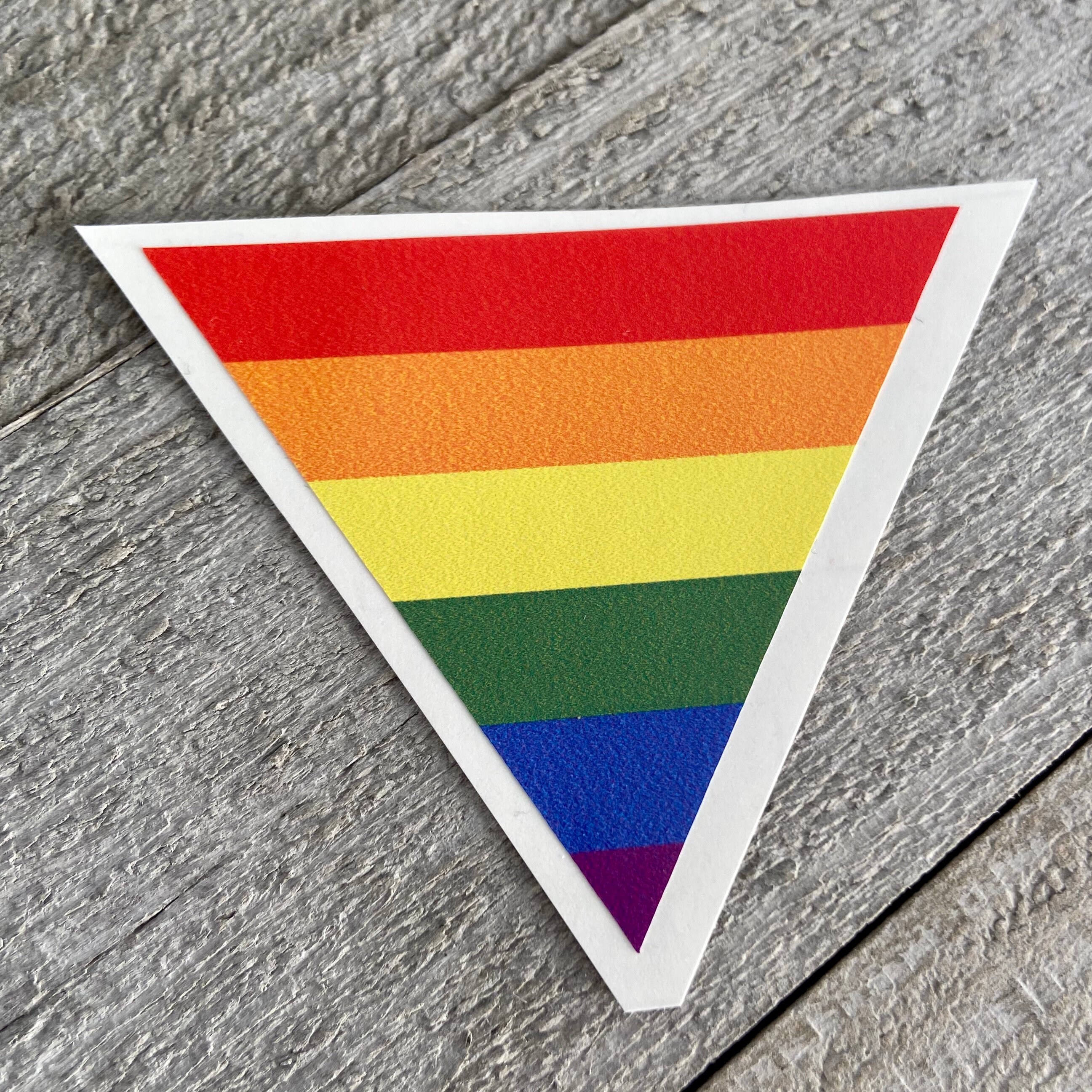 Rainbow Pride Flag Triangle Vinyl Decal Sticker 2x2 LGBTQ | Etsy