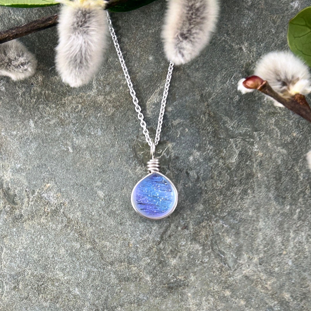 Sparky Purple Glass Boho Necklace One of a Kind Handmade Jewelry Unique ...