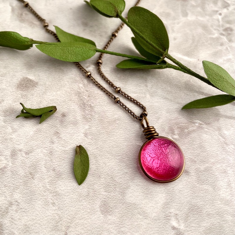 Pink Necklace - Etsy
