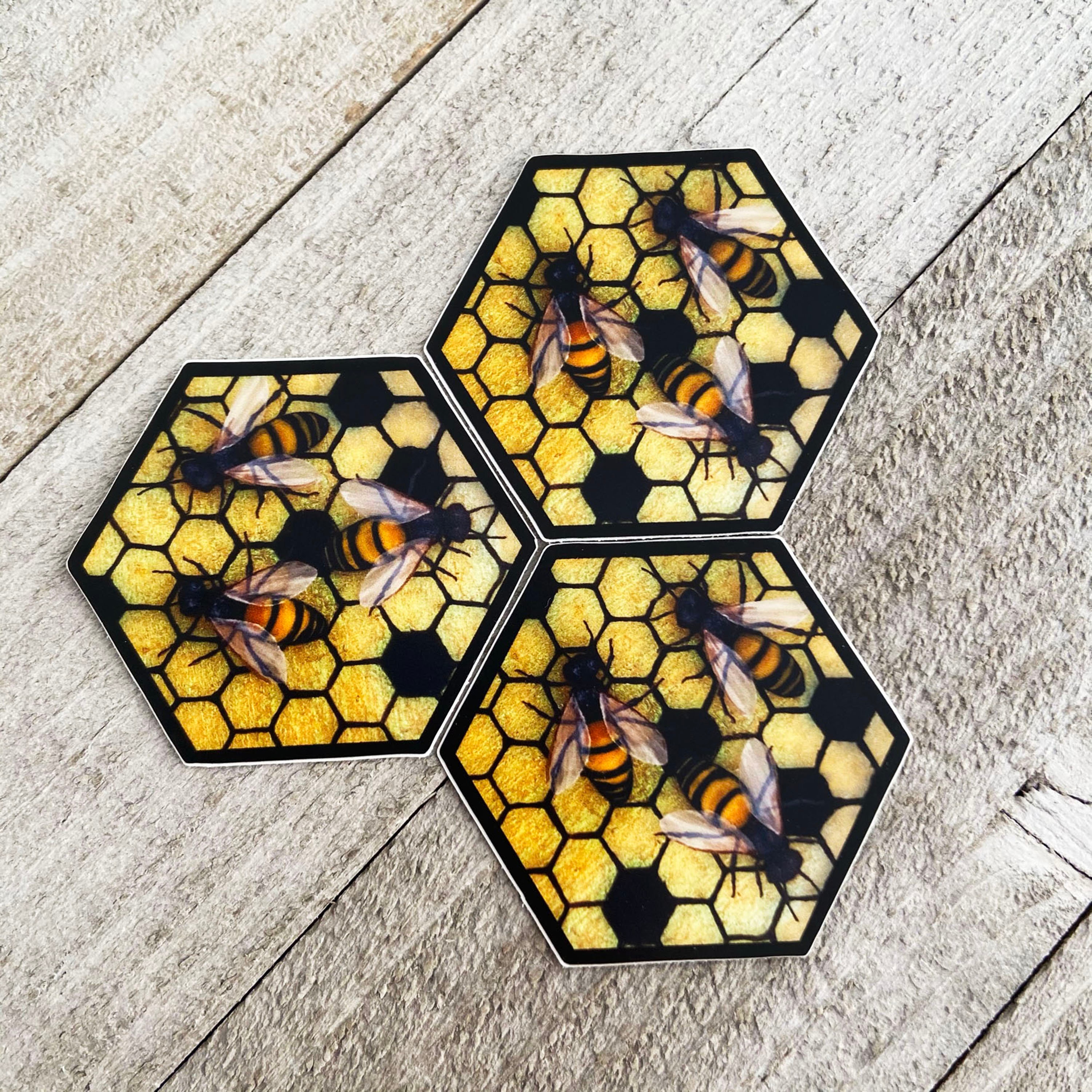 Honey Bee Sticker Honey Comb Hex Sticker Laptop Decal Art | Etsy