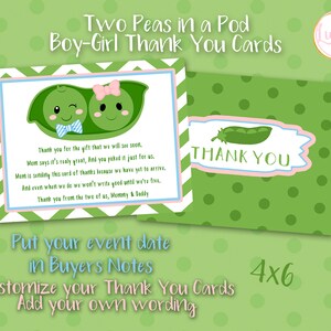 Two Peas in a Pod - Boy and Girl Twin Baby Shower - Boy and Girl Twins ...