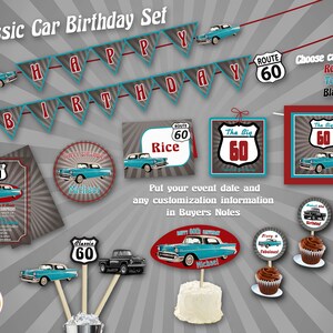 Classic Car Birthday Invitation 60th Birthday Invites Birthday ...