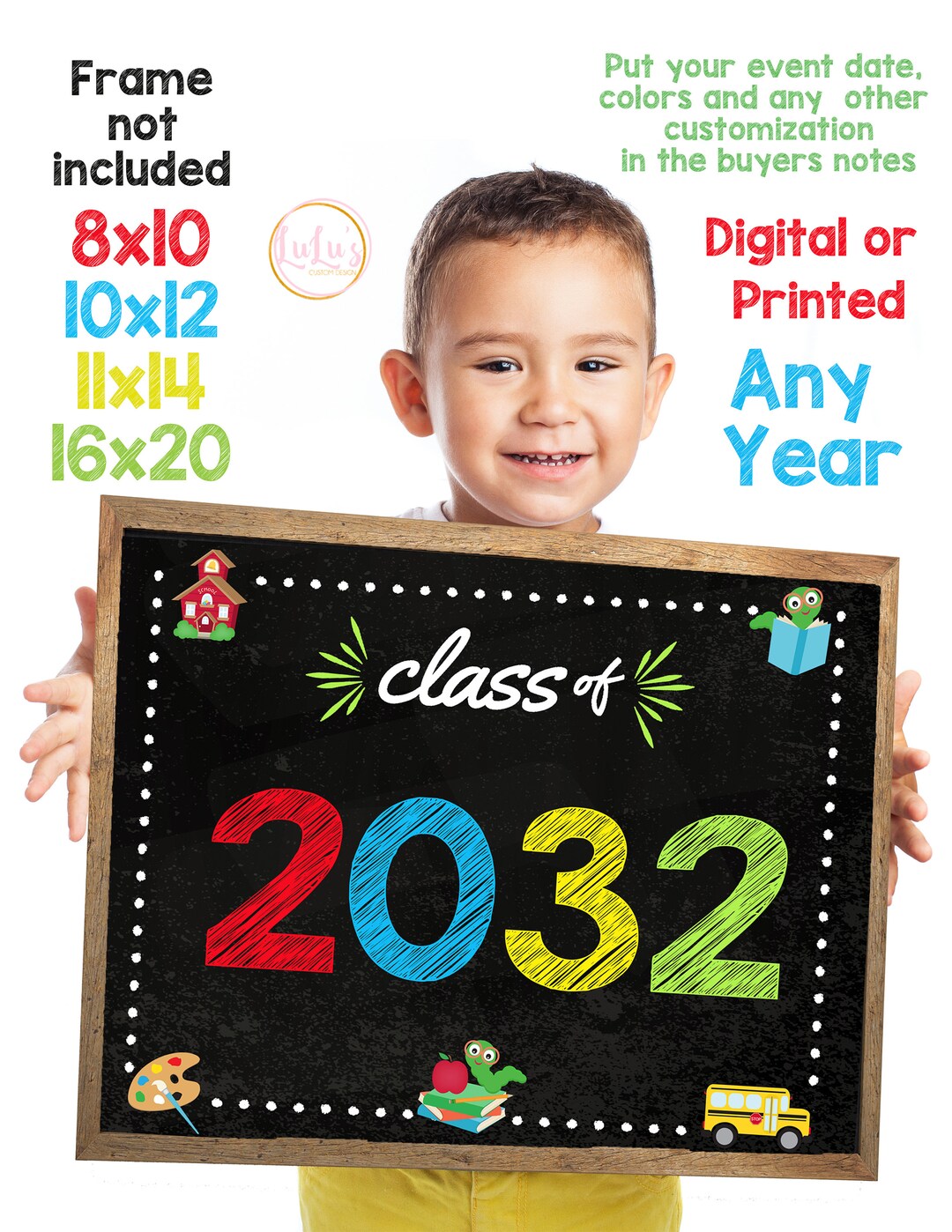 Class of Sign Kids Graduation Sign Kids Class of Board - Etsy