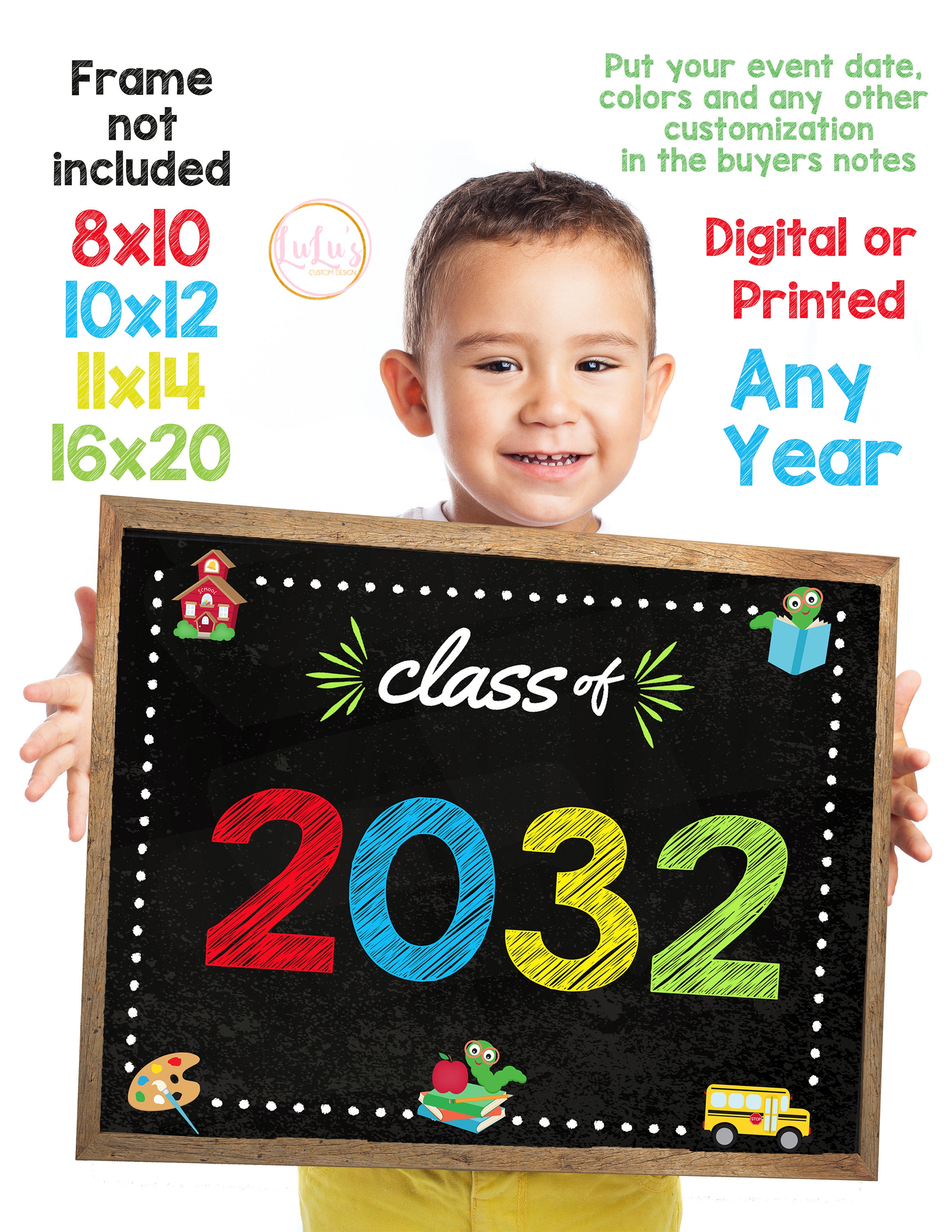 Class of Sign Kids Graduation Sign Kids Class of Board - Etsy