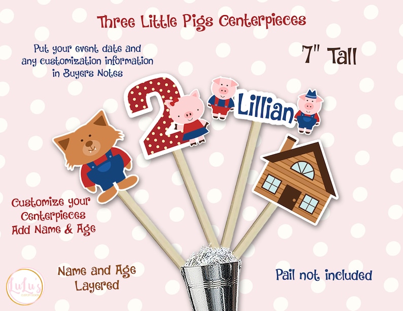 Three Little Pigs Party Pack Huff and Puff Banner 3 Little - Etsy