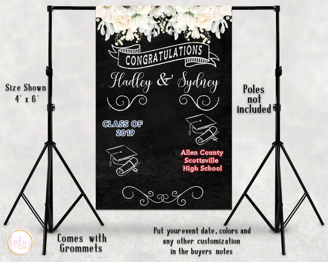 Graduation Party Backdrop Graduation Reception Banner - Etsy