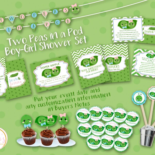 Two Peas in a Pod Invitation - Etsy