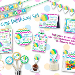 Snow Cone Birthday Party Smash Cake Topper - Snow Cone Birthday Party ...