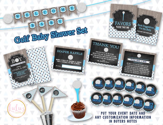 Golf Baby Shower Set Golf Baby Banner Baby Shower - Etsy
