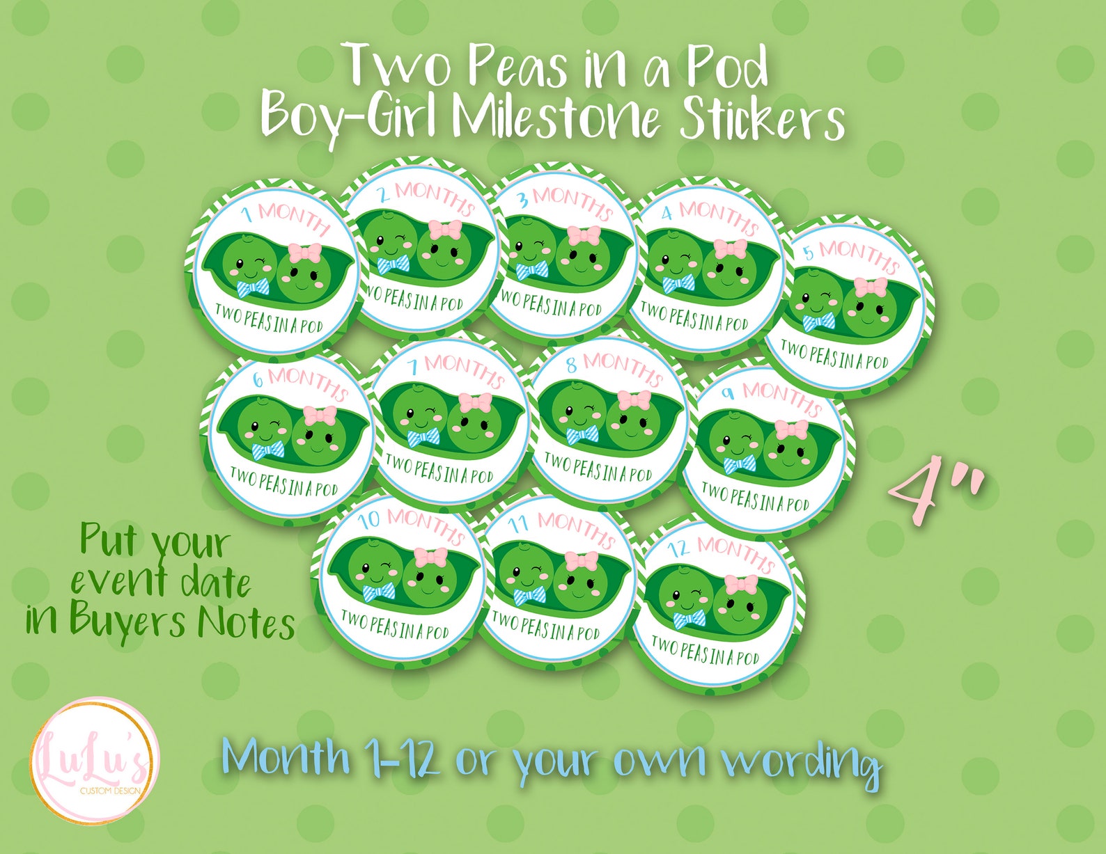 Two Peas in a Pod Boy and Girl Twin Baby Shower Boy and | Etsy