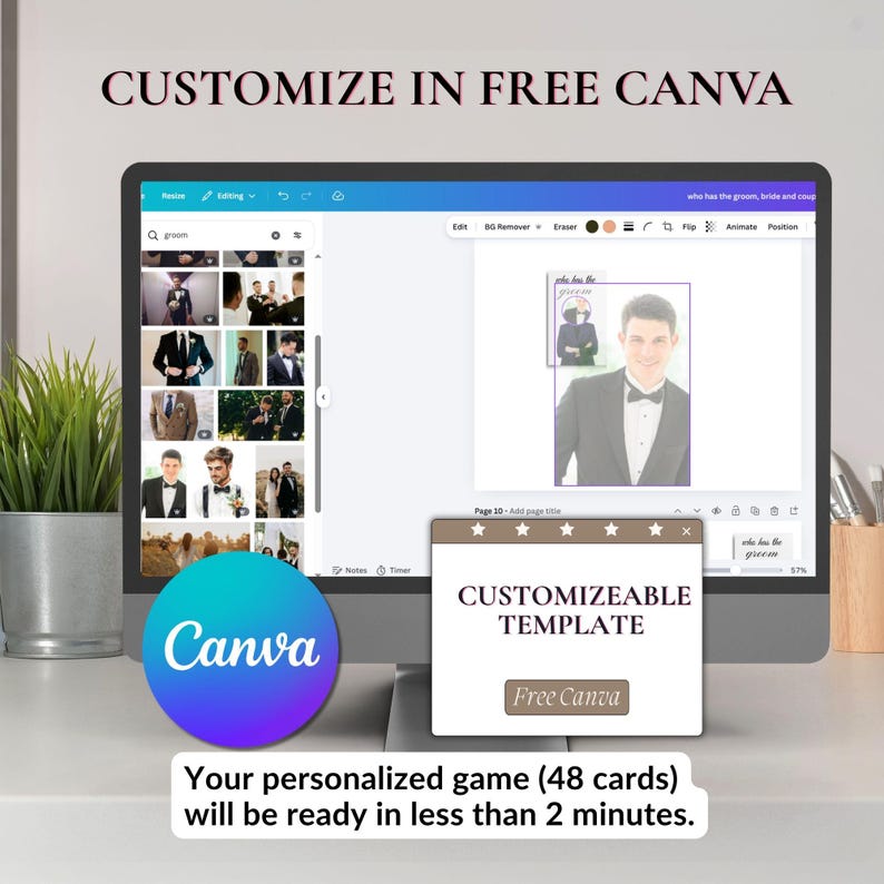 Who Has the Groom Scratch off Game Editable Canva Bridal Shower ...