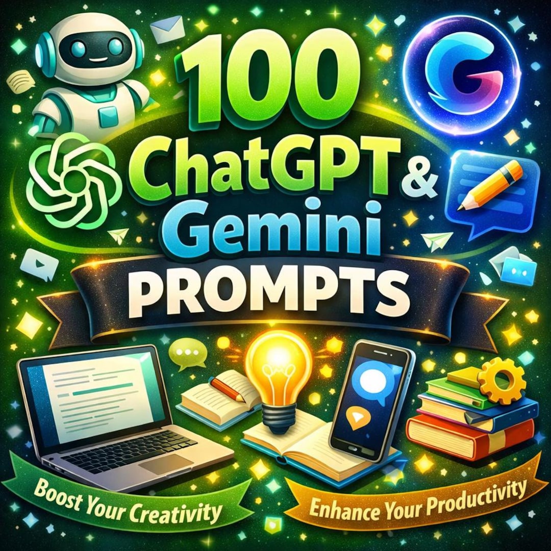 100 Chatgpt | Gemini Prompts for Business | AI Prompts Bundle | Content ...