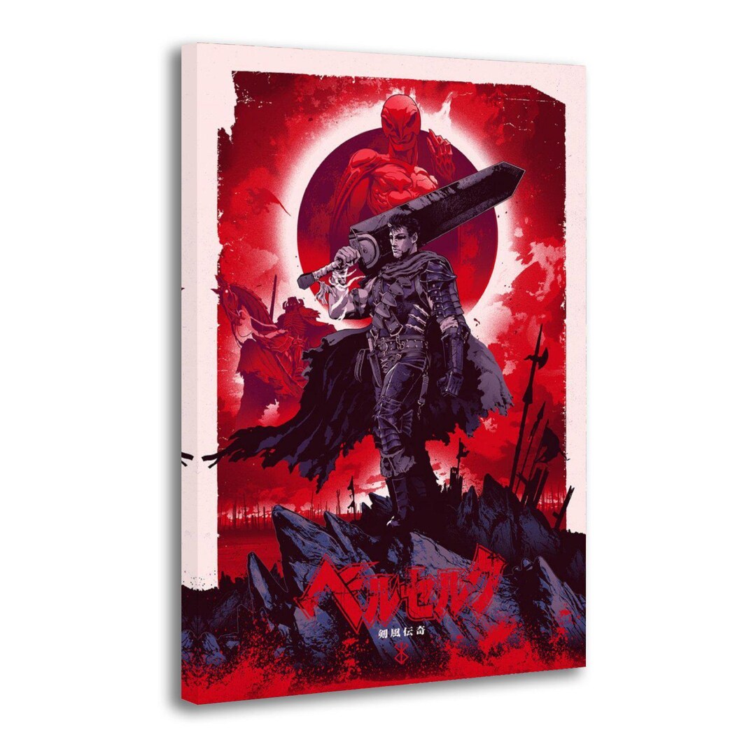 Rage Plus Ancestral Blood Sword Japanese Anime Painting on Canvas Wall ...