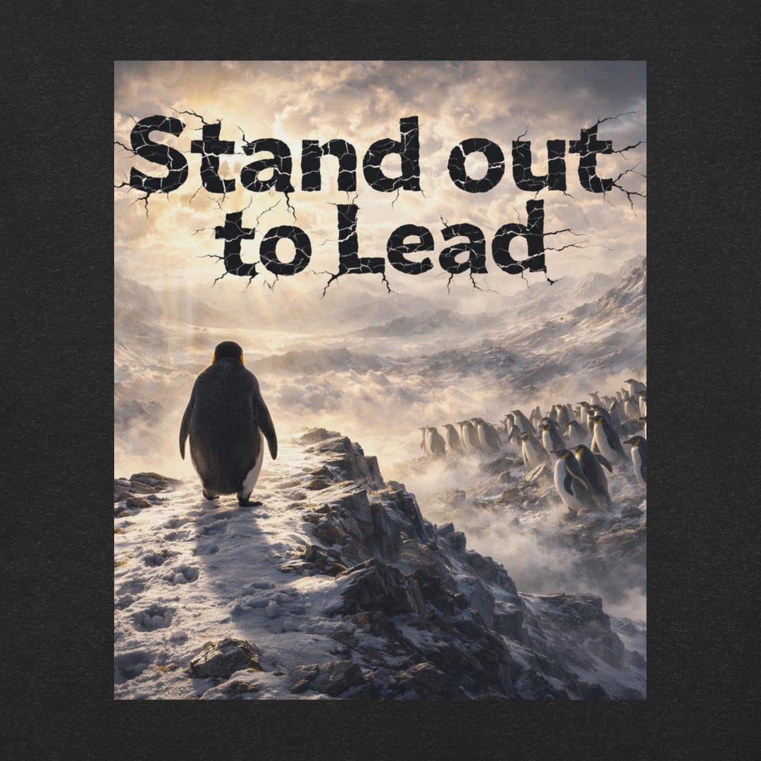 Emperor Penguin Tshirt Stand Out to Lead Inspirational Graphic Broken ...